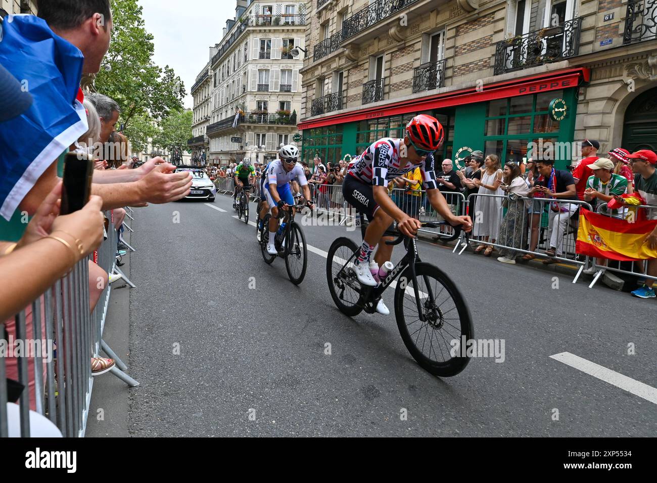 Paris, France. 03rd Aug, 2024. A Korean and Serbian Olympic Road ...