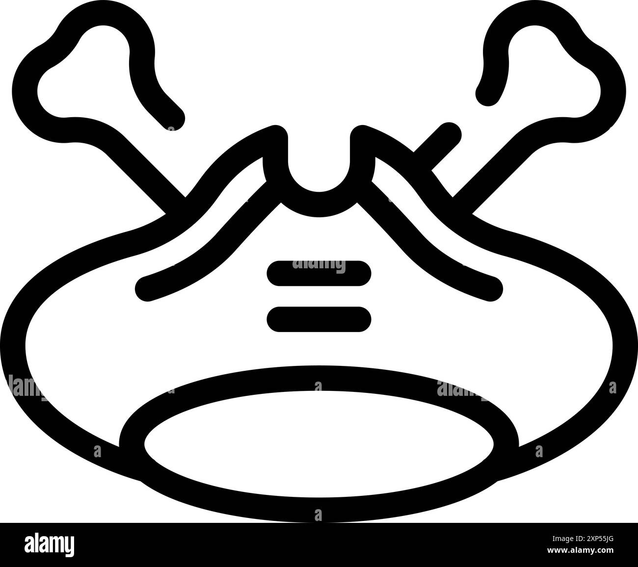 Simple line drawing of a knee with bones showing, suggesting an injury ...