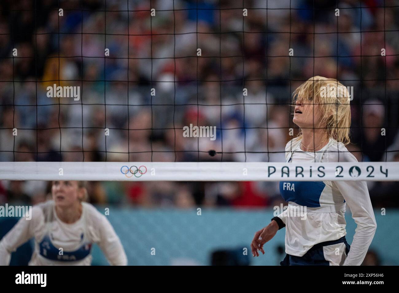 France's Alexia Richard eyes the ball during the women's lucky loser ...