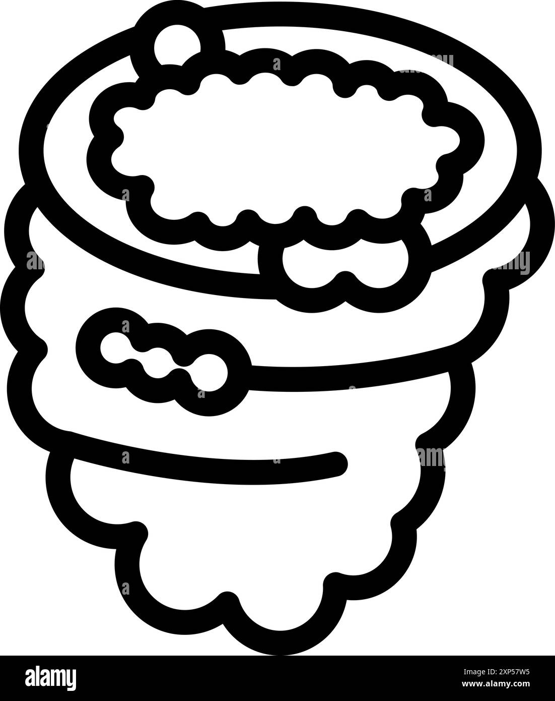 Line art illustration of a tornado, a powerful and destructive force of ...