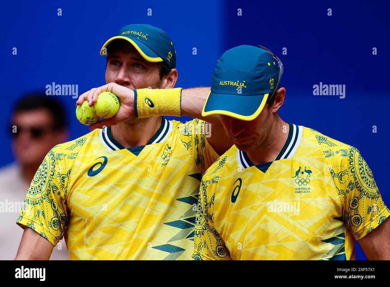 Paris, France, 3 August, 2024. Matthew Eden and John Peers of Australia ...