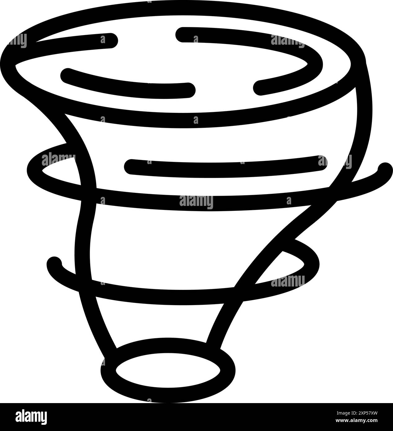 Powerful tornado is wreaking havoc with its intense wind flow Stock ...