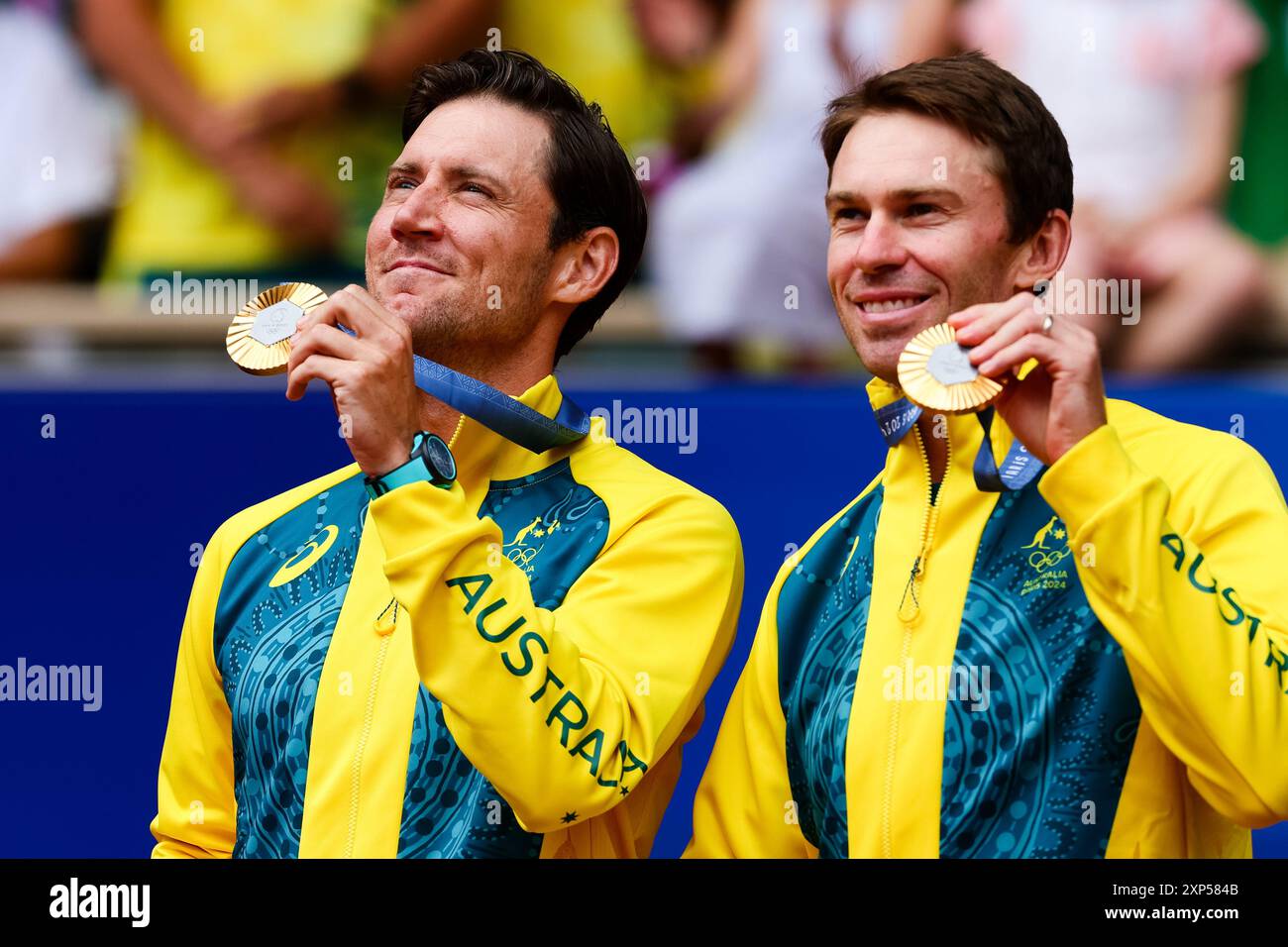 Paris, France, 3 August, 2024. Matthew Eden and John Peers of Australia ...