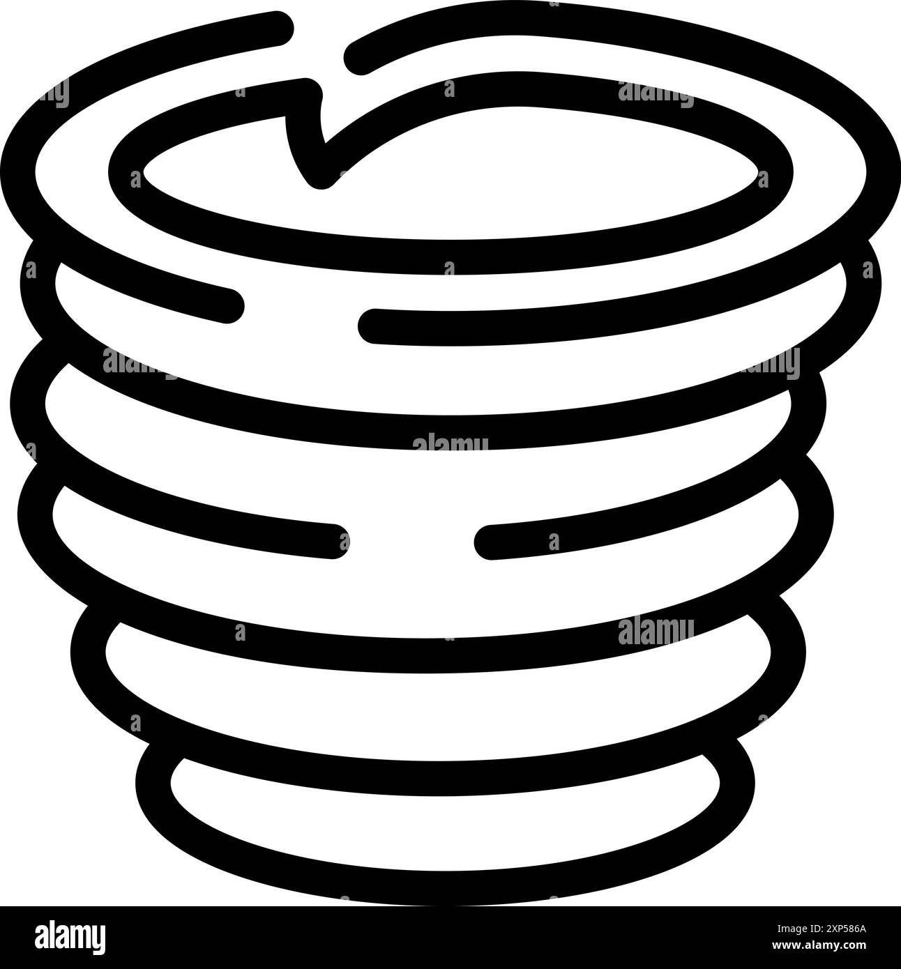 Powerful tornado forming a swirling vortex of destructive wind Stock ...