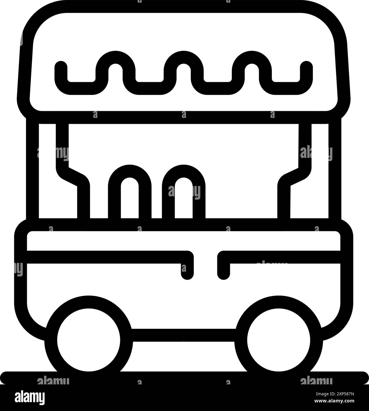 Mobile street food shop on wheels is ready to serve hungry customers ...