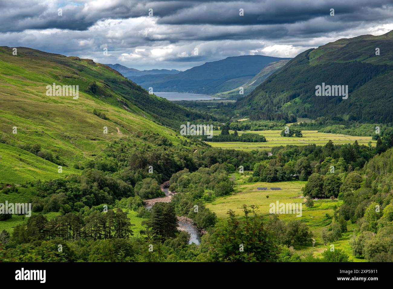 Corrieshalloch Gorge National Nature Reserve With River Through Pasture ...