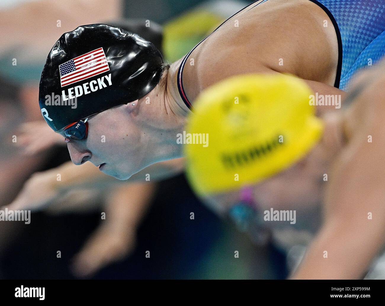 Paris, France. 3rd Aug, 2024. Katie Ledecky of the United States ...