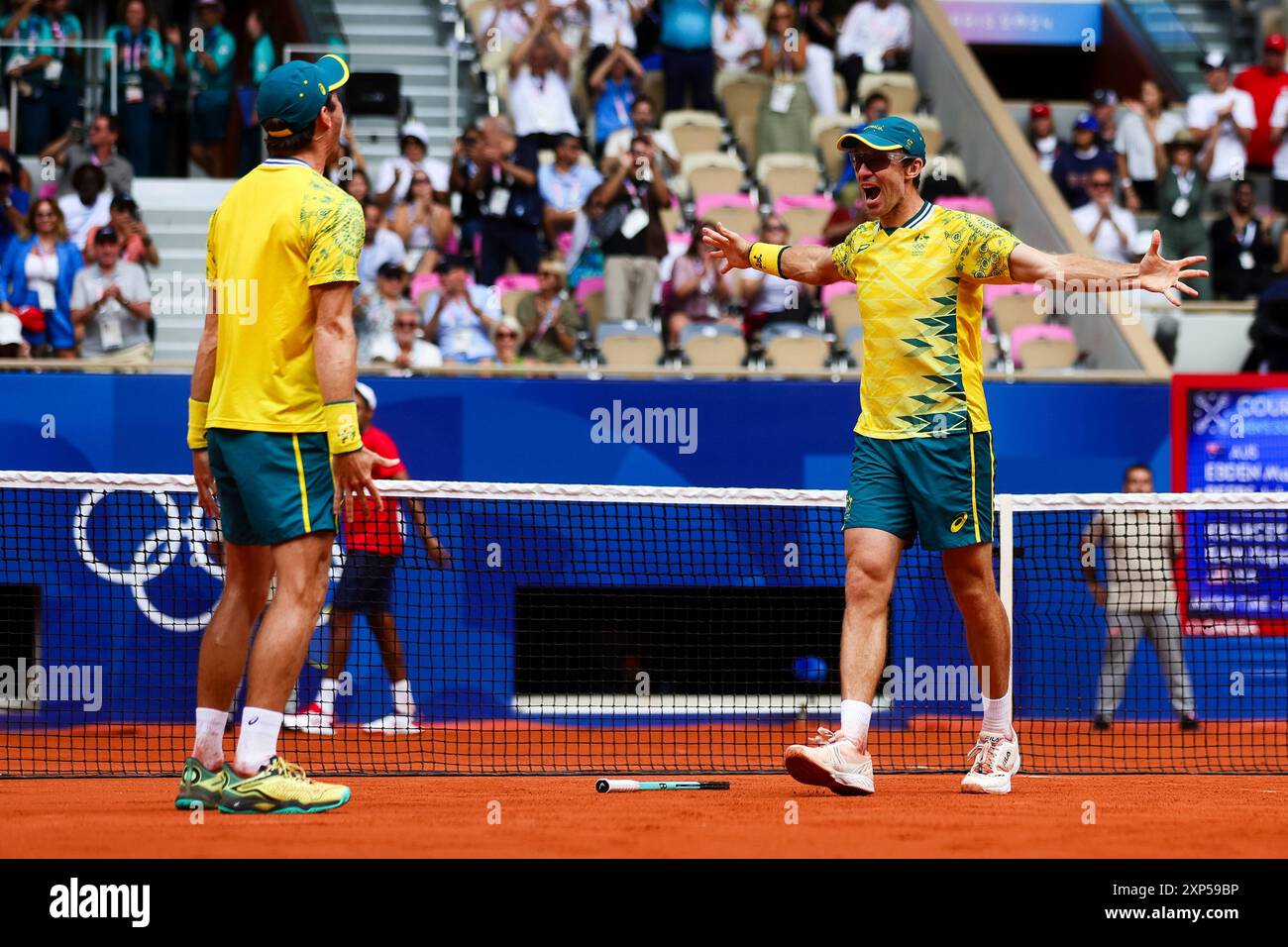PARIS, FRANCE - AUGUST 03: Matthew Eden and John Peers of Australia ...