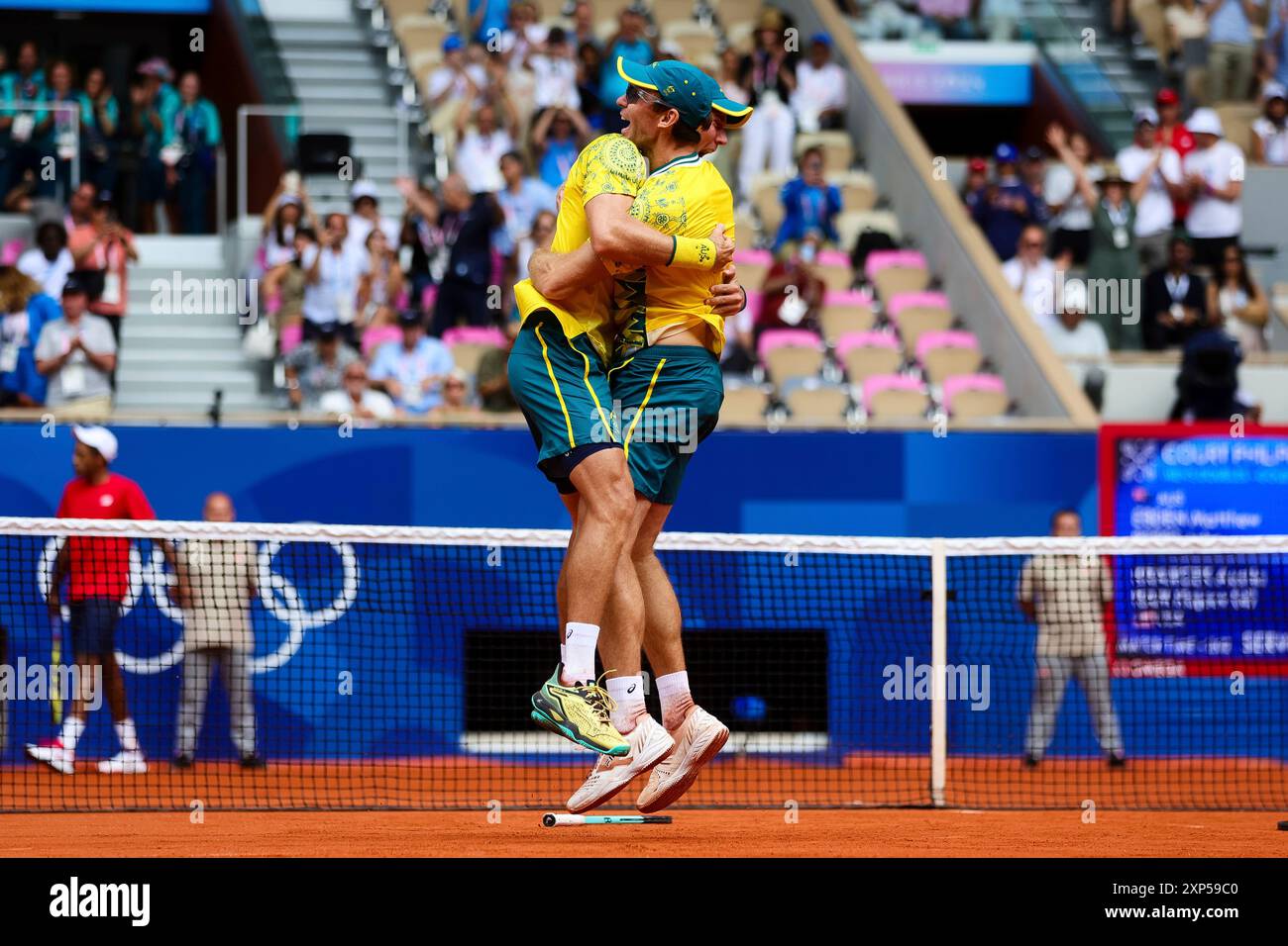 PARIS, FRANCE - AUGUST 03: Matthew Eden and John Peers of Australia ...