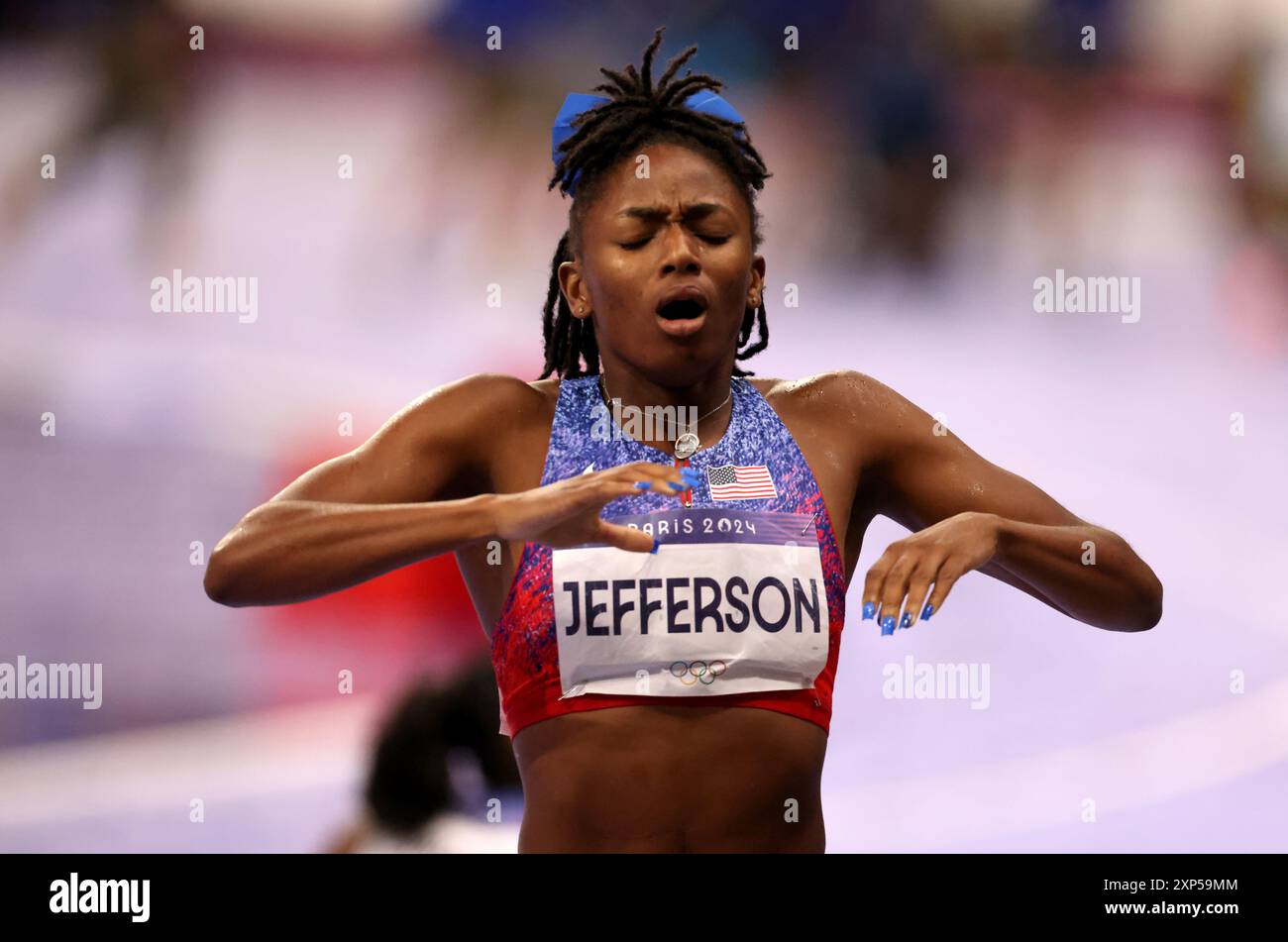 Paris, France. 3rd Aug, 2024. Paris Olympics: Athletics. Women's 100 ...