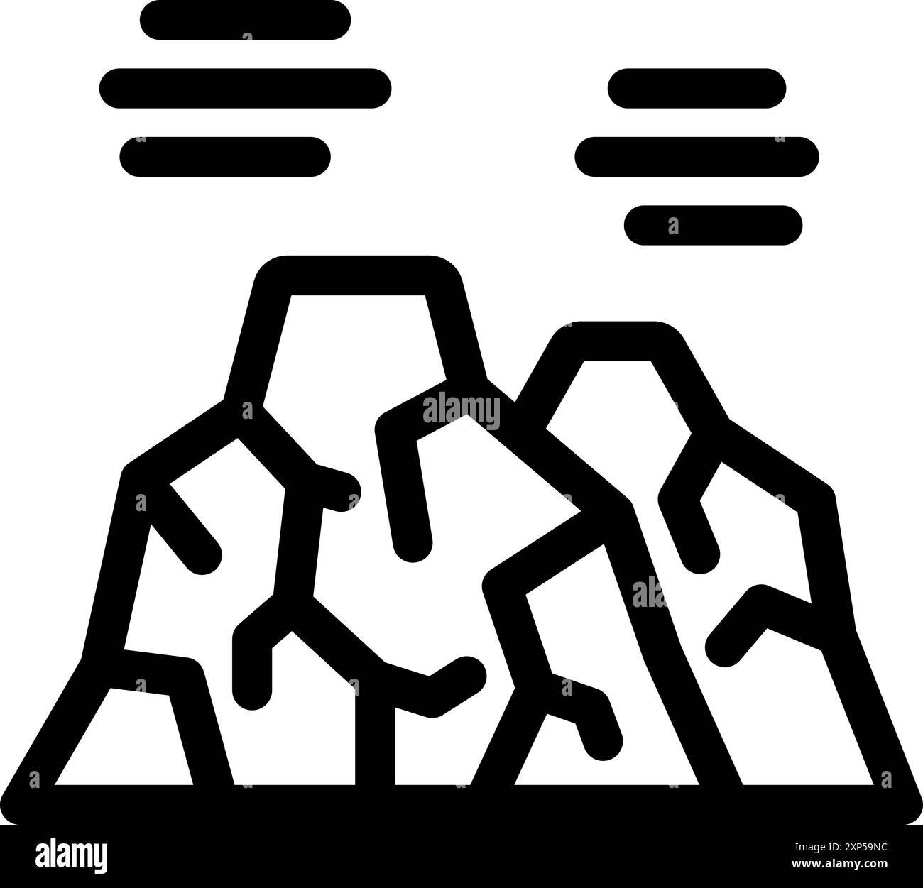 Landscape cracked soil ground Stock Vector Images - Alamy
