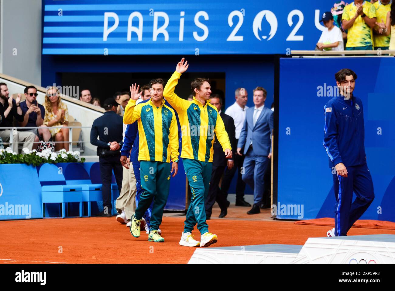 PARIS, FRANCE - AUGUST 03: Matthew Eden and John Peers of Australia ...
