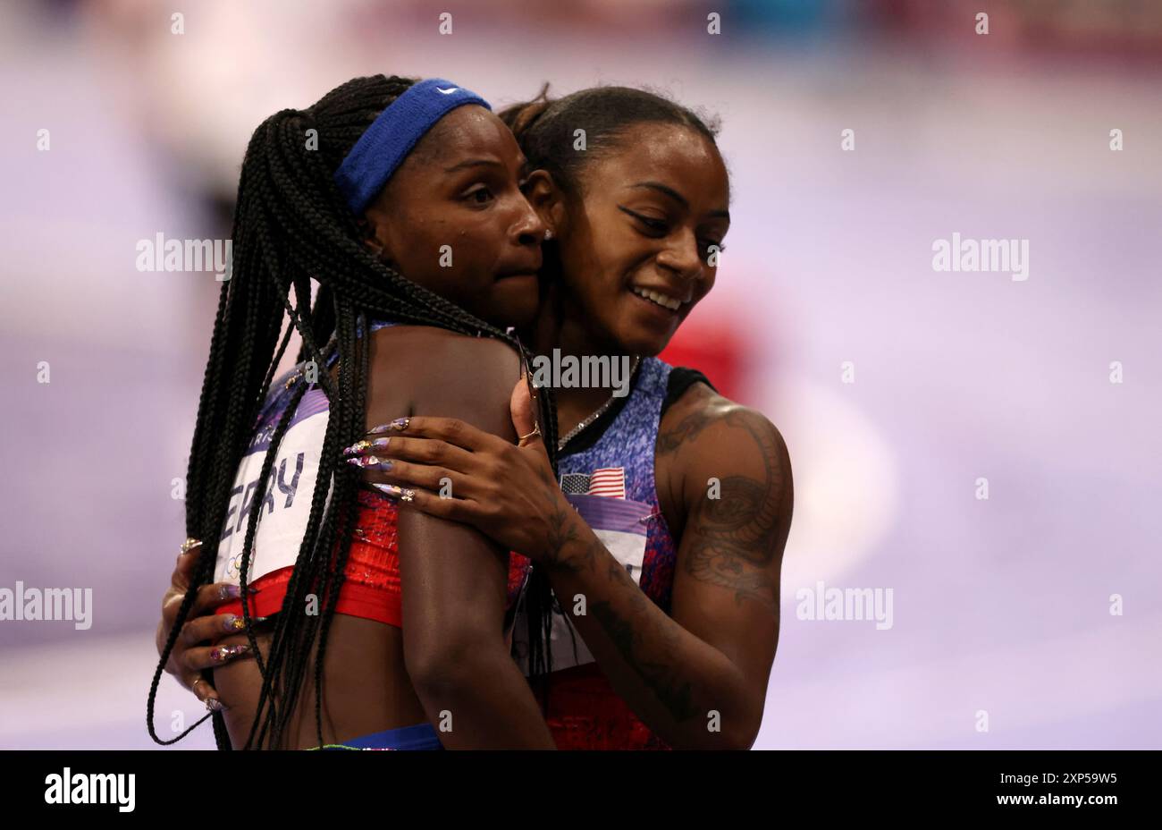 Womens 100 meter final paris olympic olympics hi-res stock photography ...