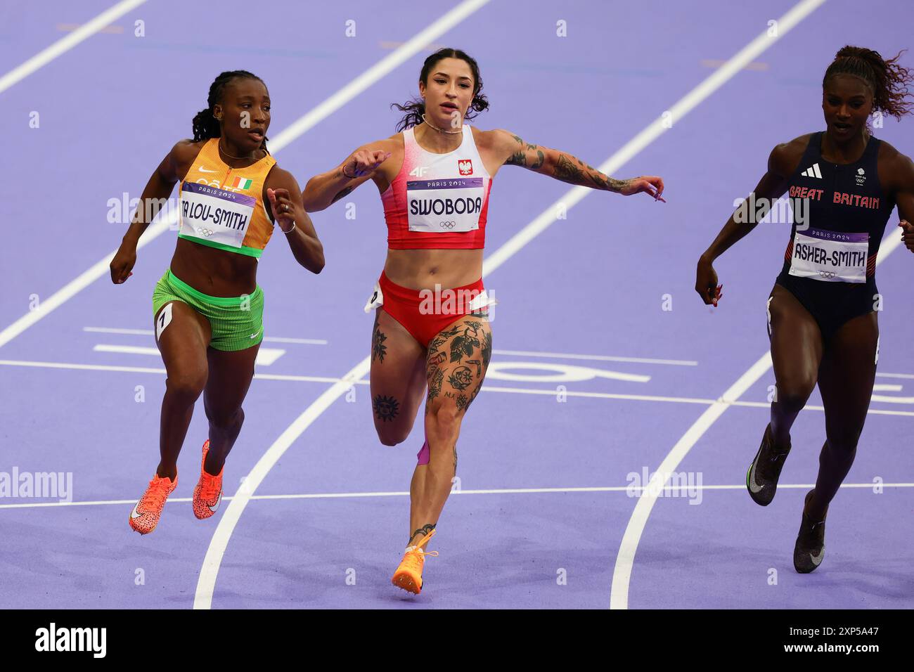 Paris, France, 3 August, 2024. Ewa Swoboda of Poland races in the semi ...