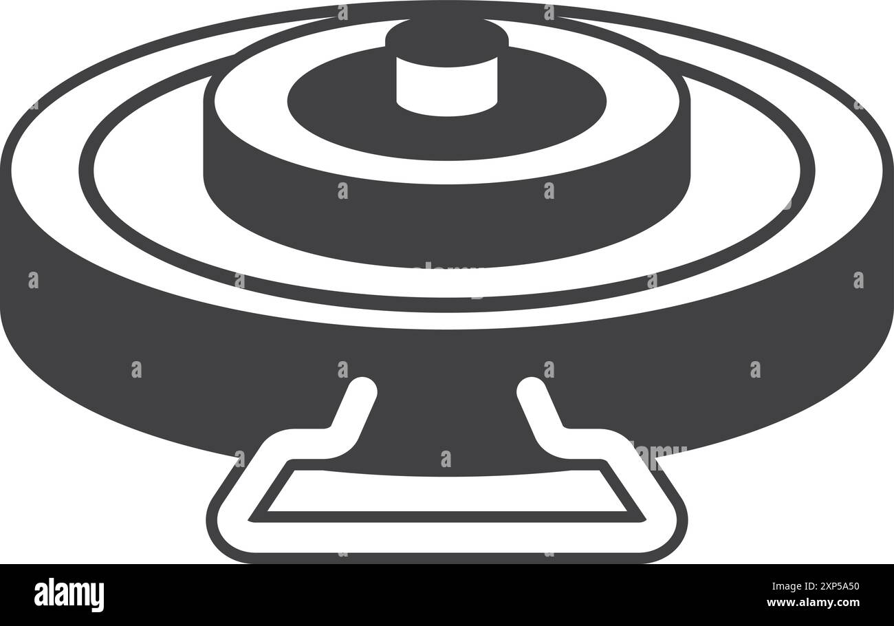 Land mine black icon. Military explosion technology Stock Vector Image ...