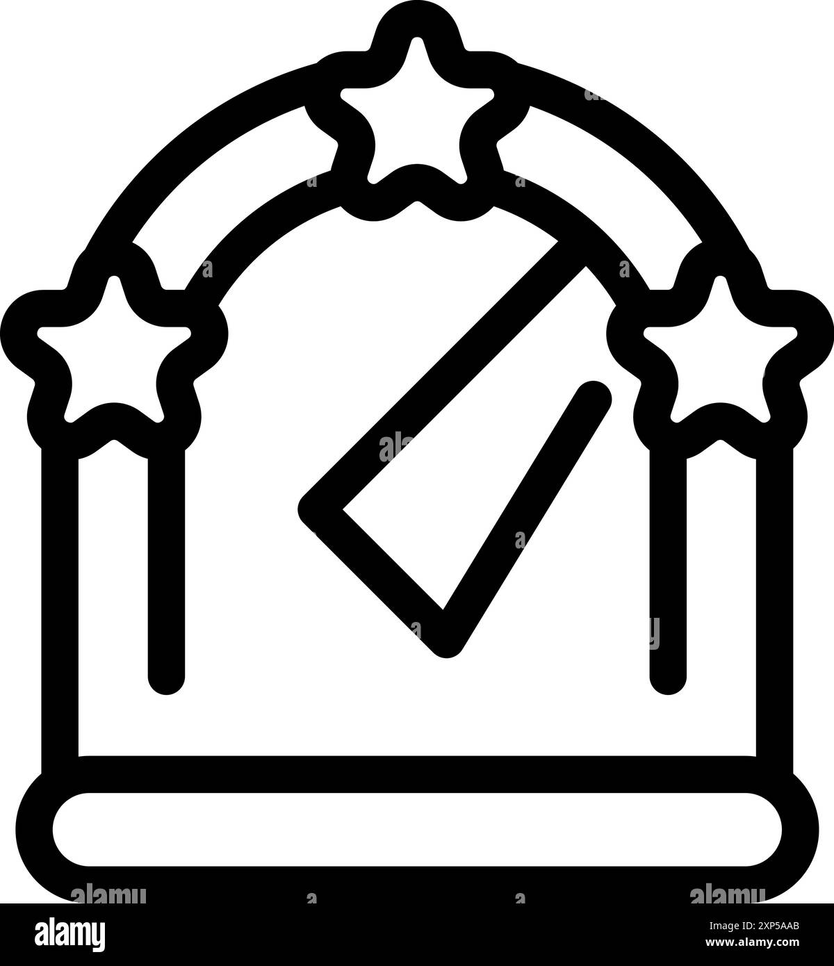 Award ceremony stage with stars and spotlight shining, entertainment ...