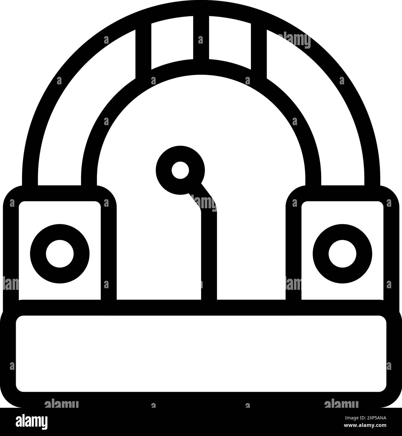 Vintage radio playing music icon Black and White Stock Photos & Images ...