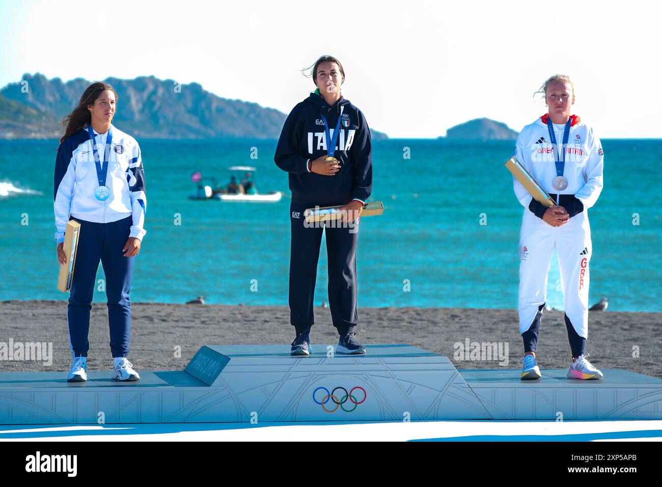 Paris, France. 3rd Aug 2024. Sharon Kantor (Israel) Silver medal, Marta ...