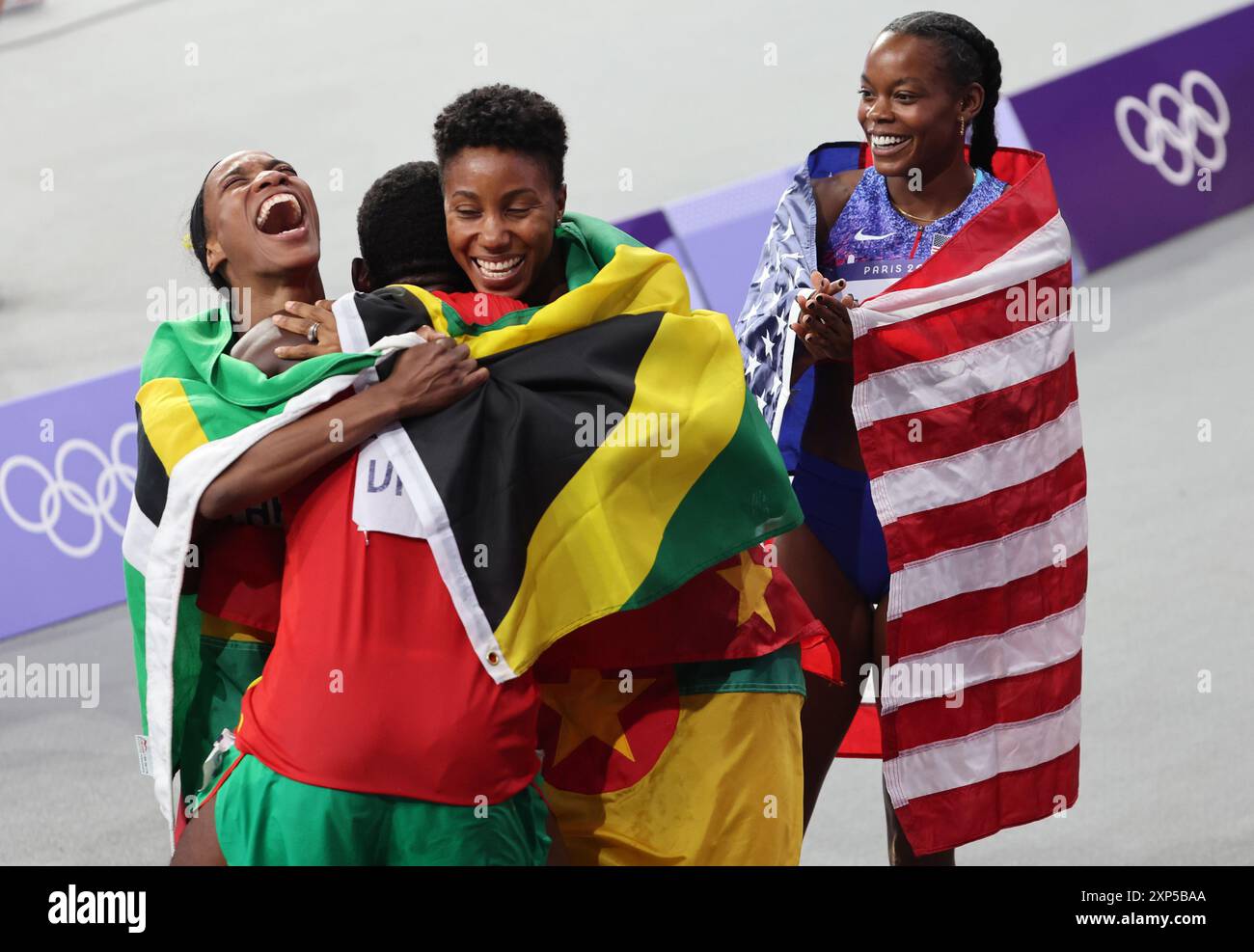 Paris, France. 03rd Aug, 2024. Medalist in the Women's triple jump ...