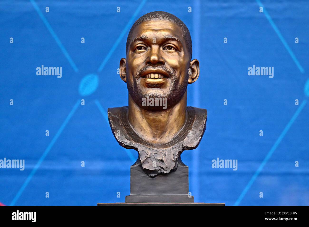 This is the Pro Football Hall of Fame bust of former NFL player Julius ...