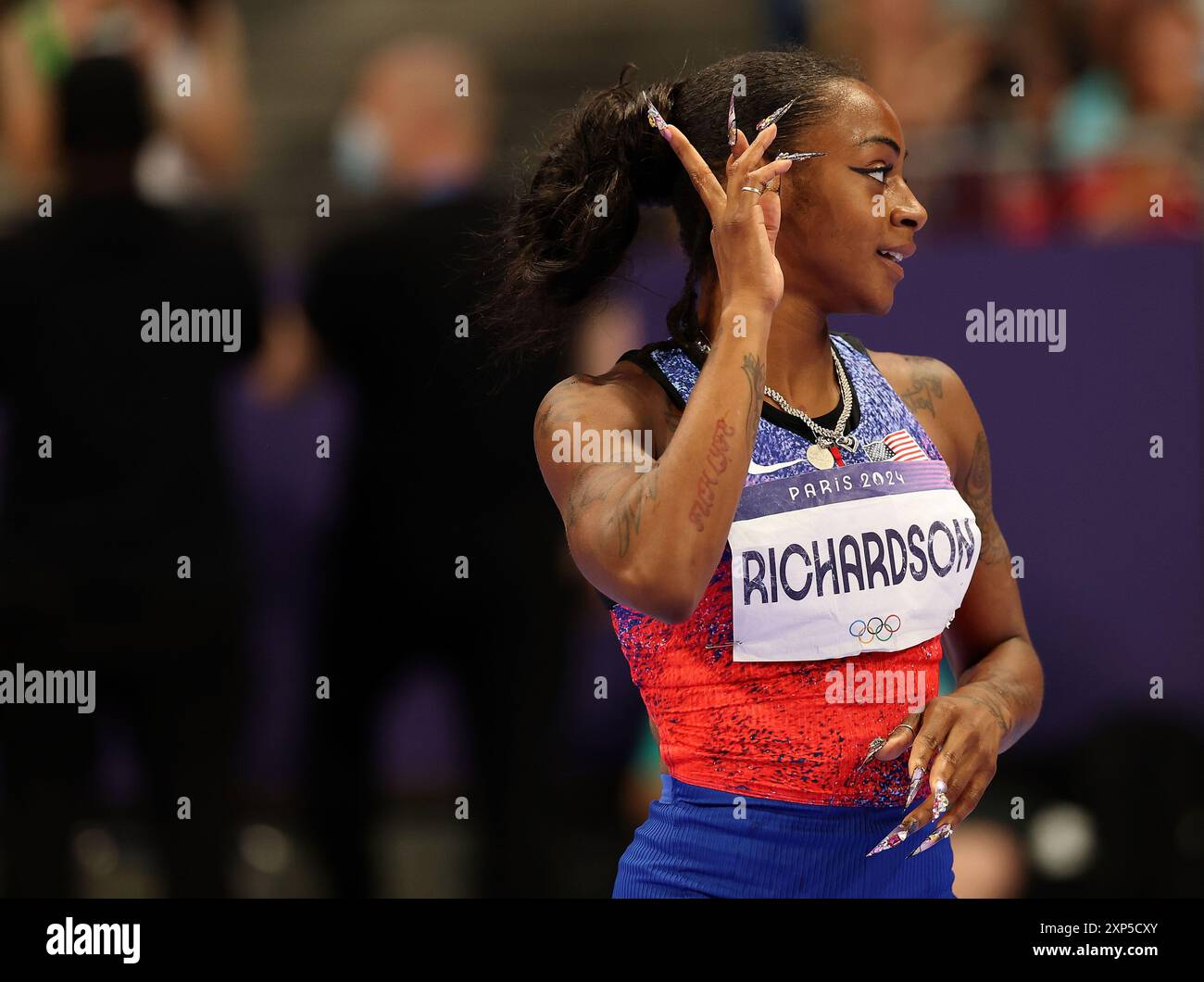 Sha'carri richardson 2024 hi-res stock photography and images - Alamy