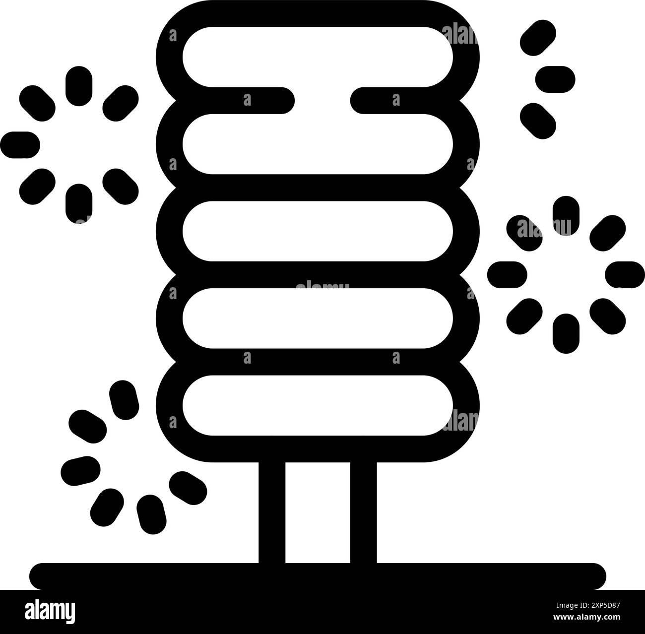 Line art icon of a server rack being attacked by virus icons Stock ...