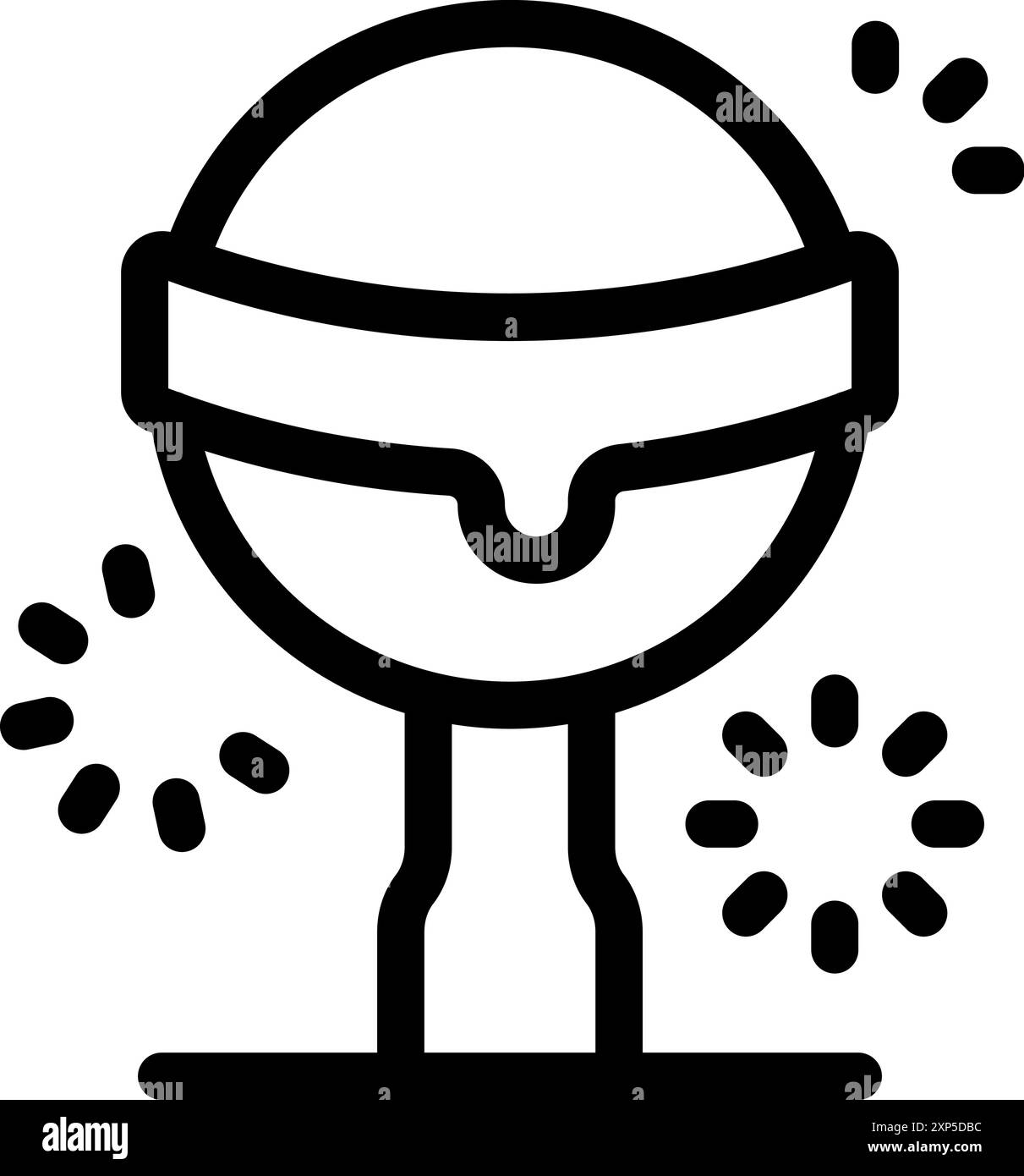 Icon of a vr headset mounted on a stand, suggesting an immersive ...