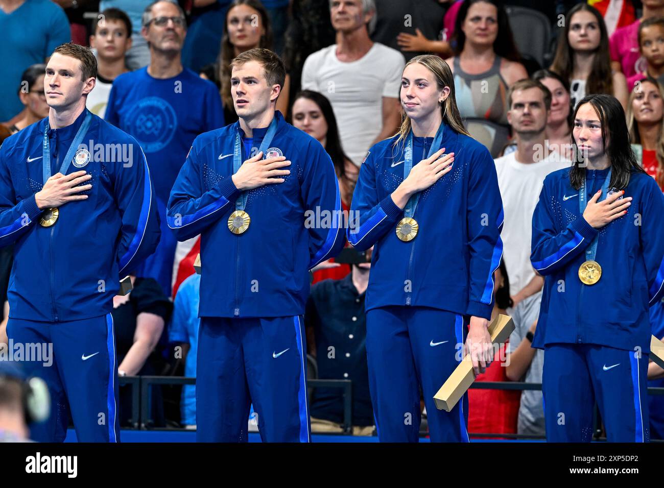 Paris, France. 03rd Aug, 2024. Athletes of team United States of ...