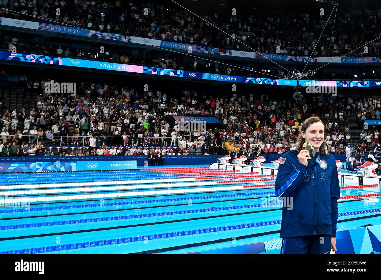 Paris, France. 03rd Aug, 2024. Katie Ledecky of United States of ...