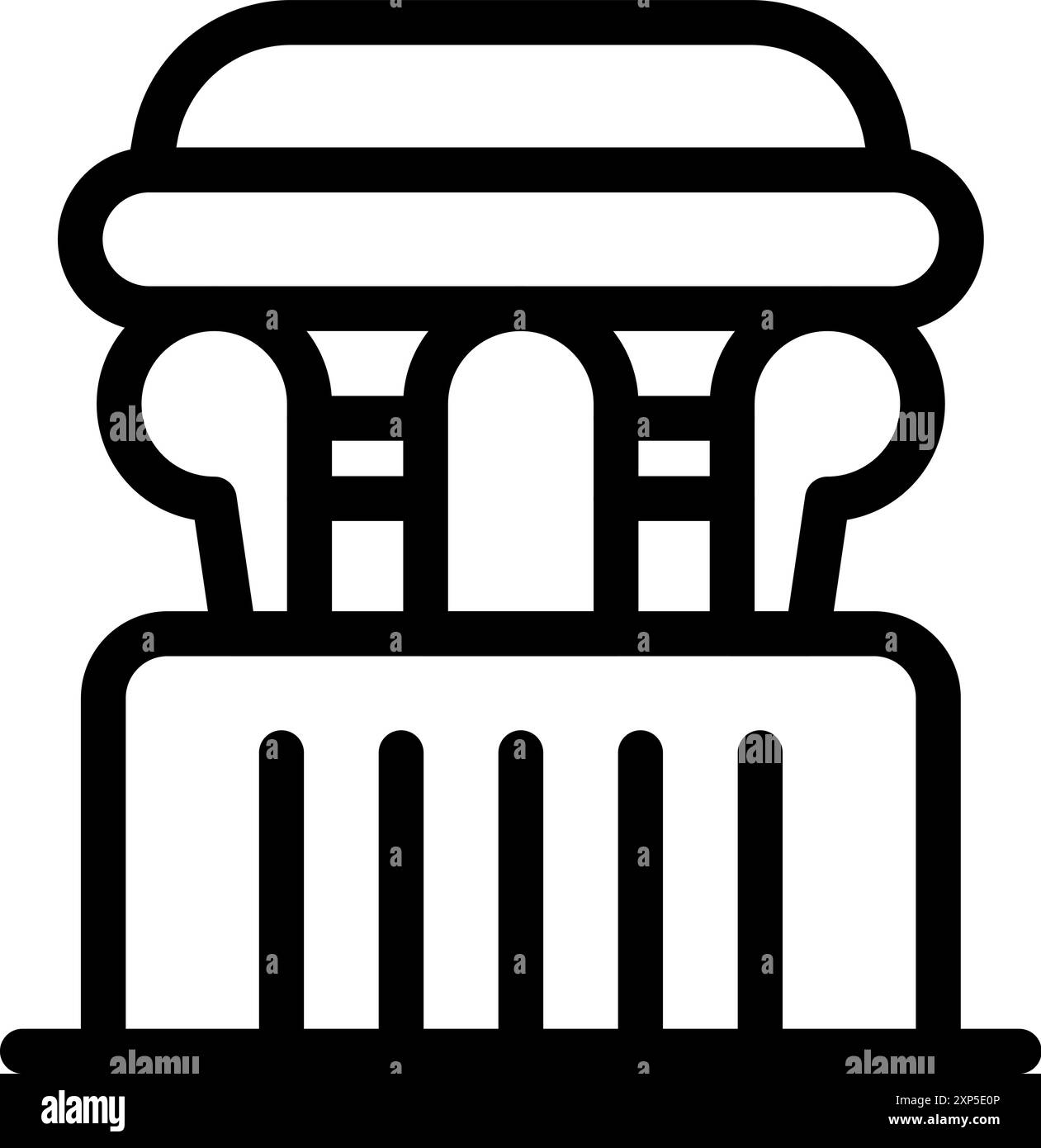 This icon represents a structure reminiscent of ancient greek or roman ...