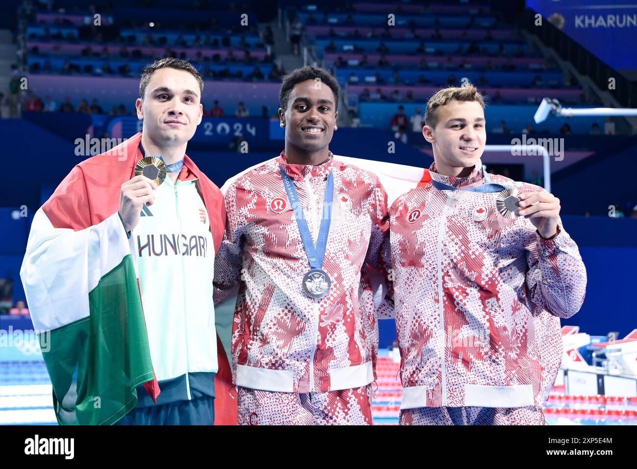 Paris, France. 03rd Aug, 2024. Nanterre, France. 03rd Aug, 2024. Kristof Milak ( HUN ) Gold ...