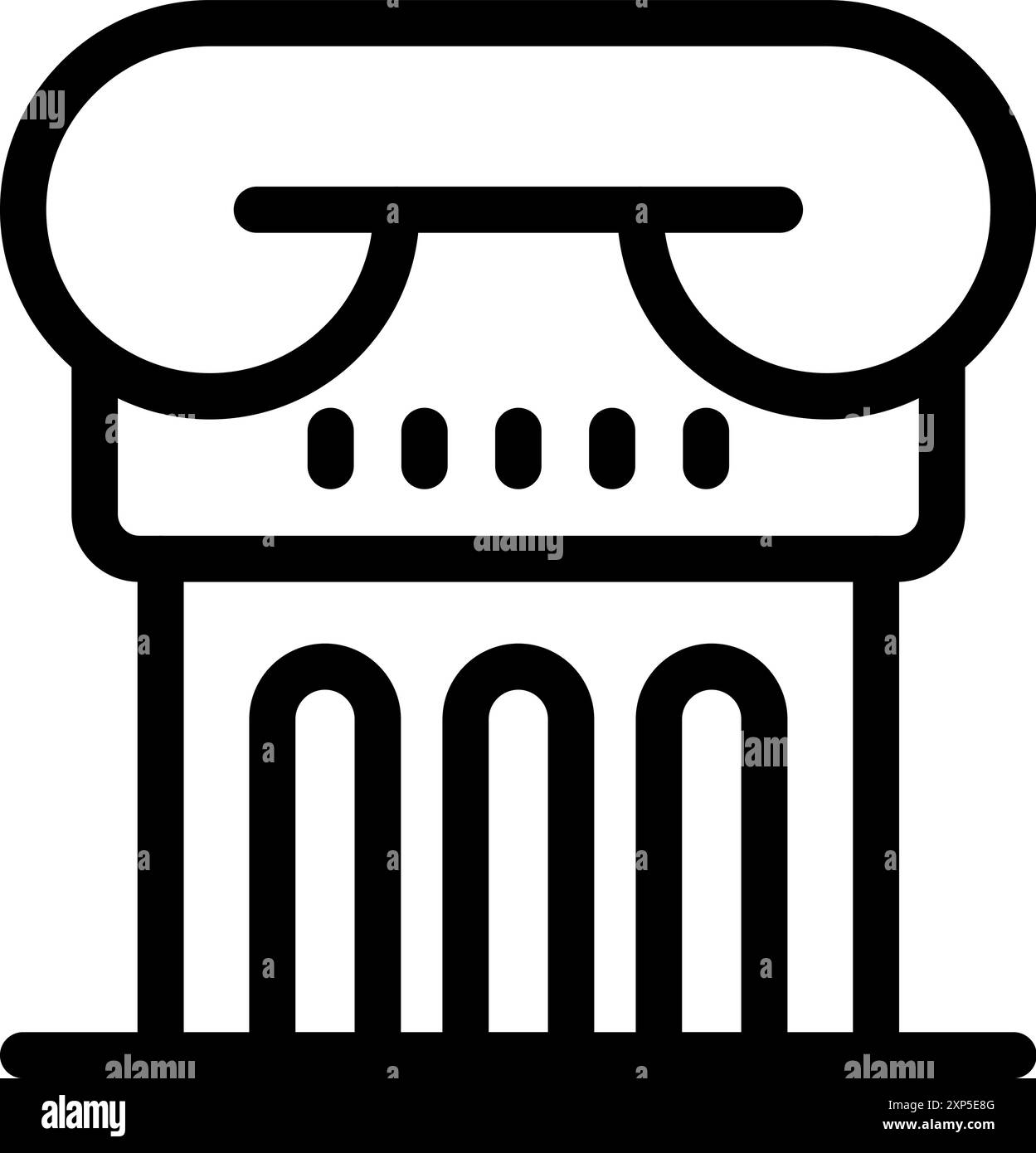 Architectural detail of an ionic order column, showcasing the elegance ...