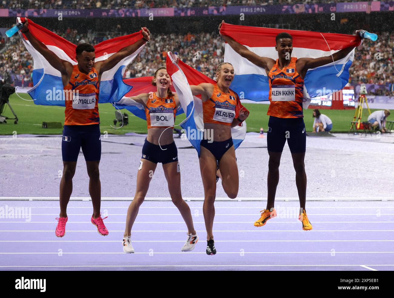 Paris, France. 3rd Aug, 2024. Paris Olympics: Athletics. (left to right ...