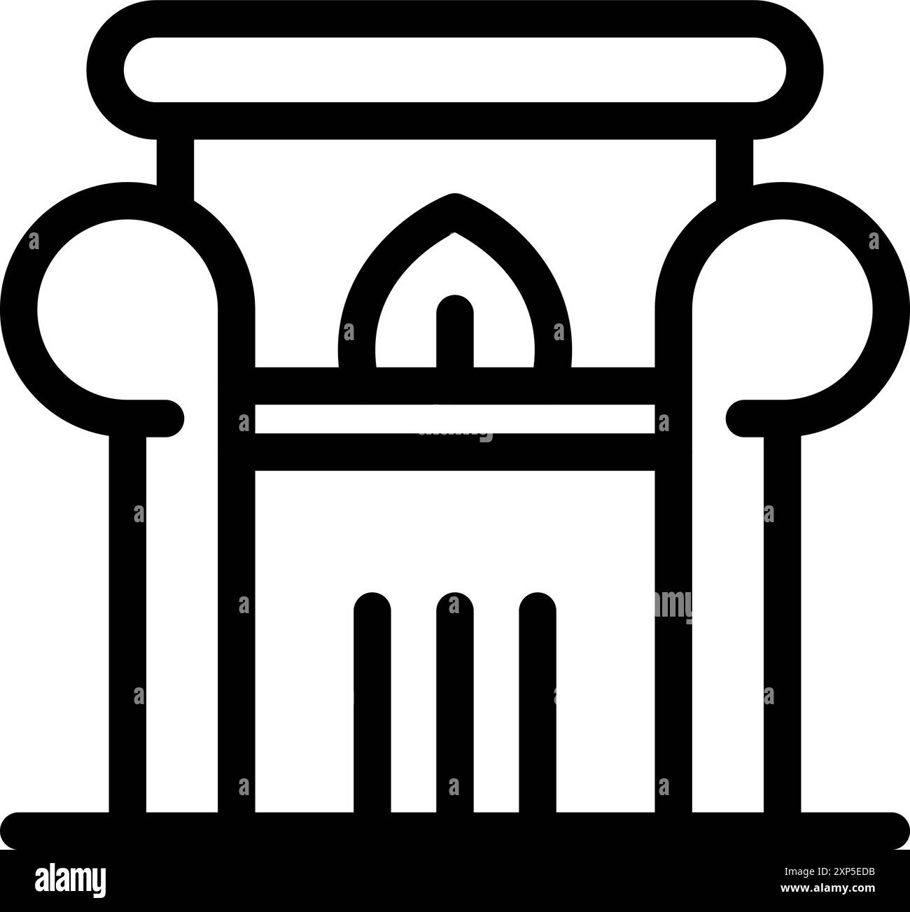 Ancient greek temple facade with columns, pediment and decorative ...