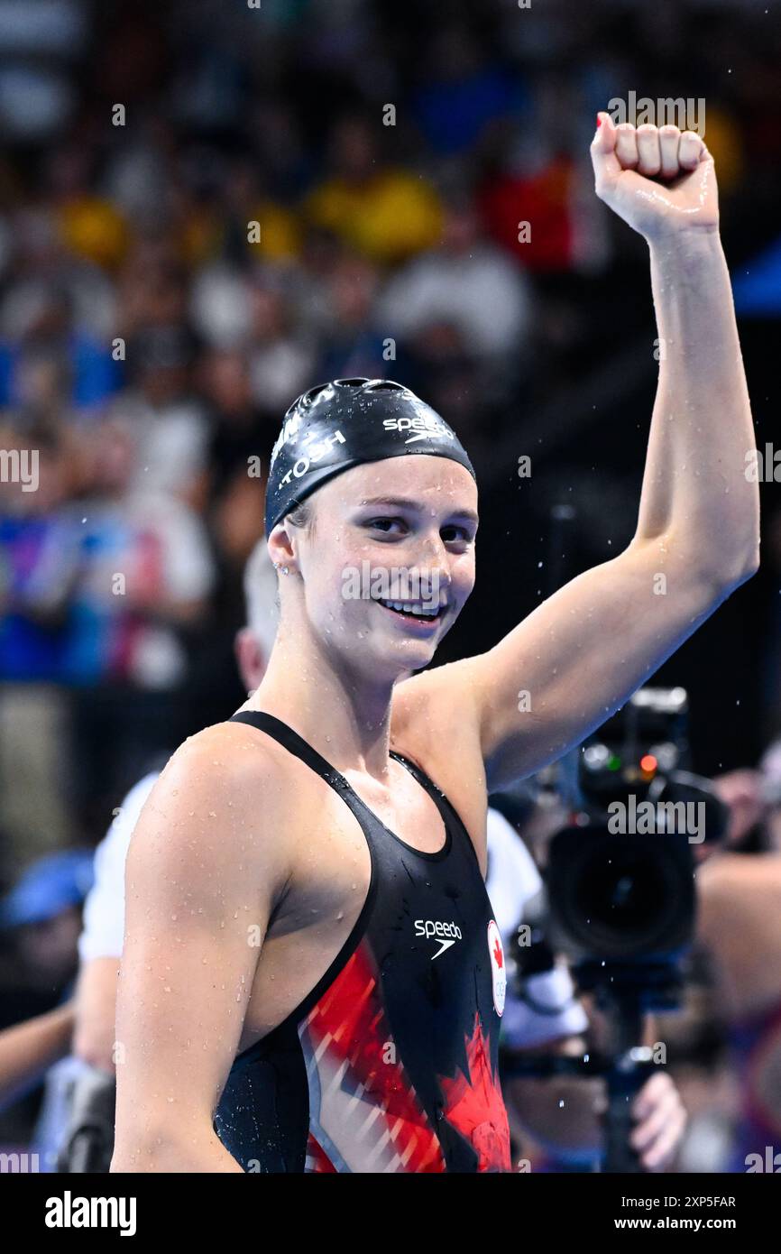 Paris, France. 3rd Aug 2024. Summer McIntosh ( CAN ) Gold medal ...