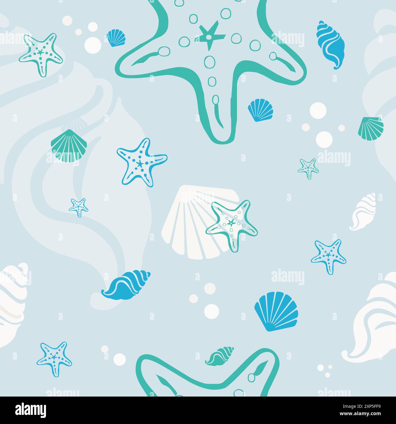 Beach shells seamless pattern Stock Vector Images - Alamy
