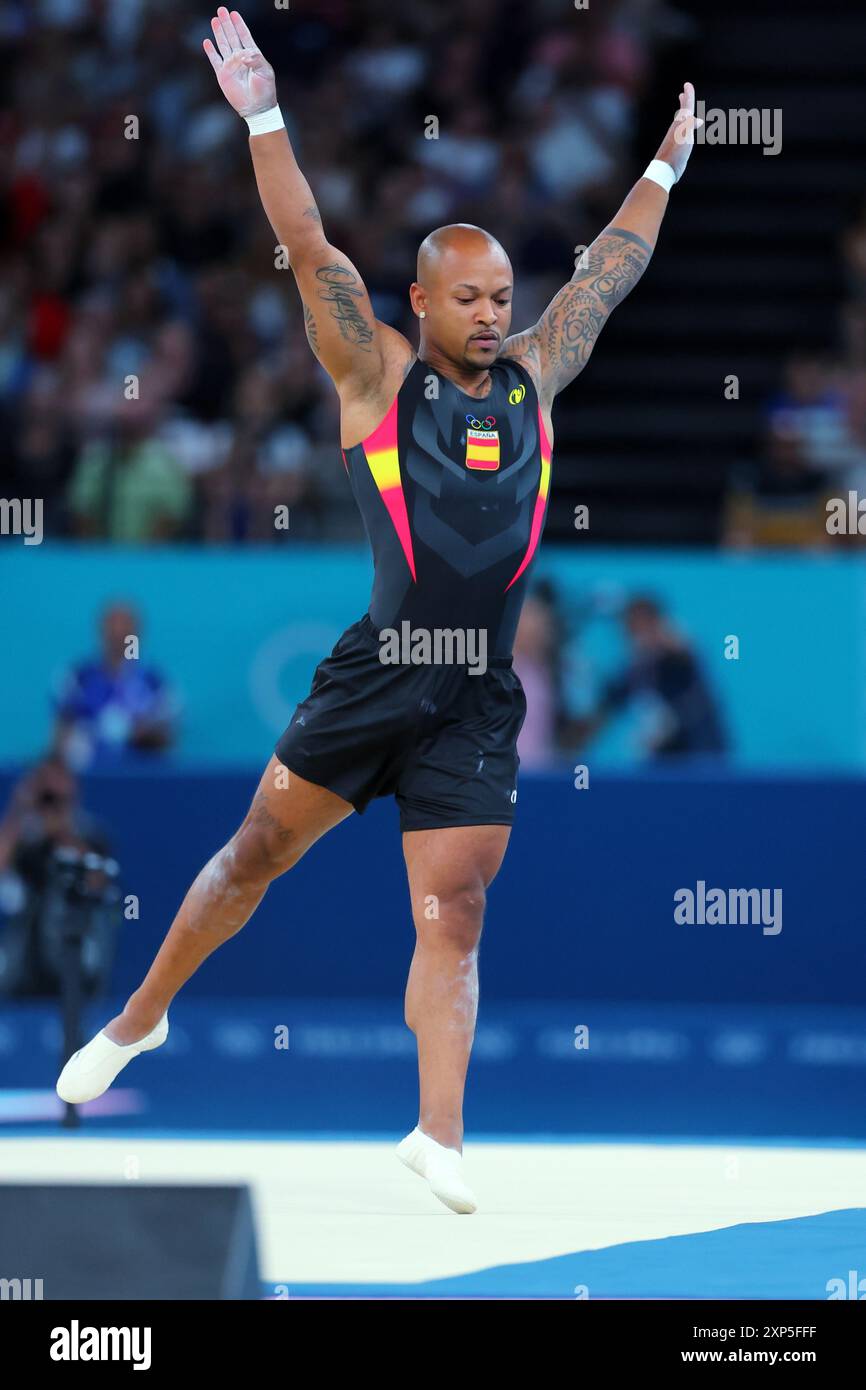 Paris, France. 3rd Aug, 2024. Rayderley Zapata (ESP) Gymnastics ...