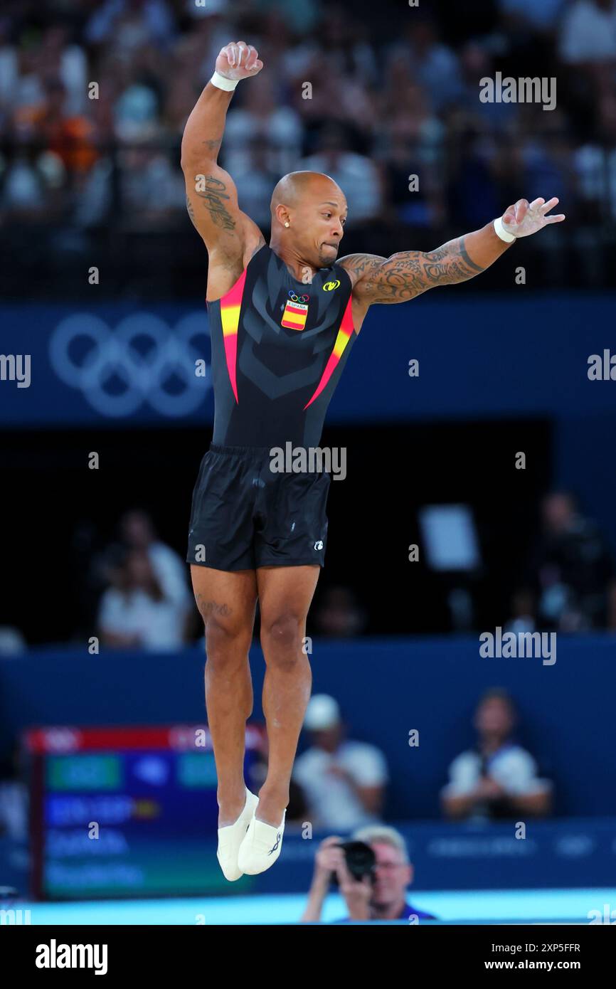 Paris, France. 3rd Aug, 2024. Rayderley Zapata (ESP) Gymnastics ...