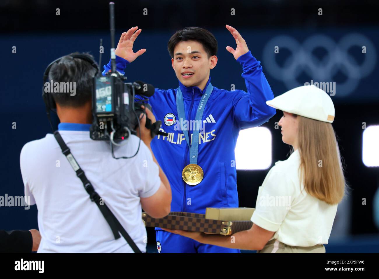 Paris, France. 3rd Aug, 2024. Carlos Yulo Edriel (PHI) Gymnastics - Artistic : Men's Floor ...