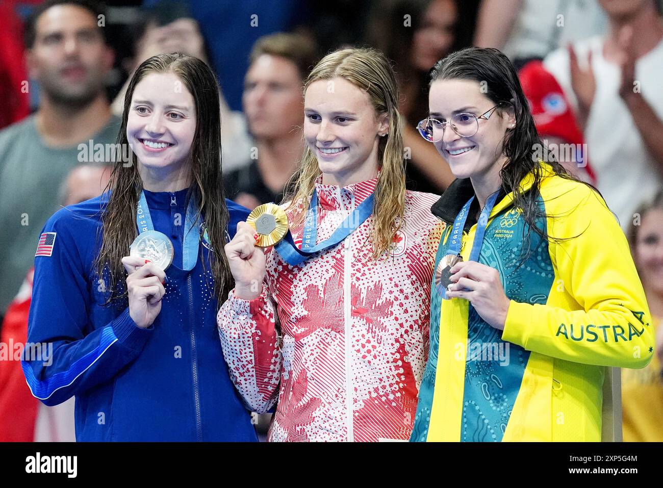 Paris, France. 03rd Aug, 2024. Gold Medalist Summer McIntosh of Team ...
