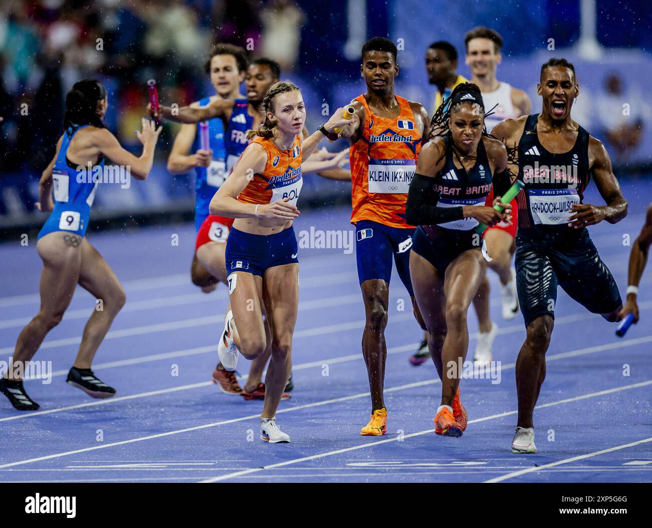 Paris, France. 3rd Aug 2024. PARIS - Femke Bol and Isaya Klein Ikkink ...