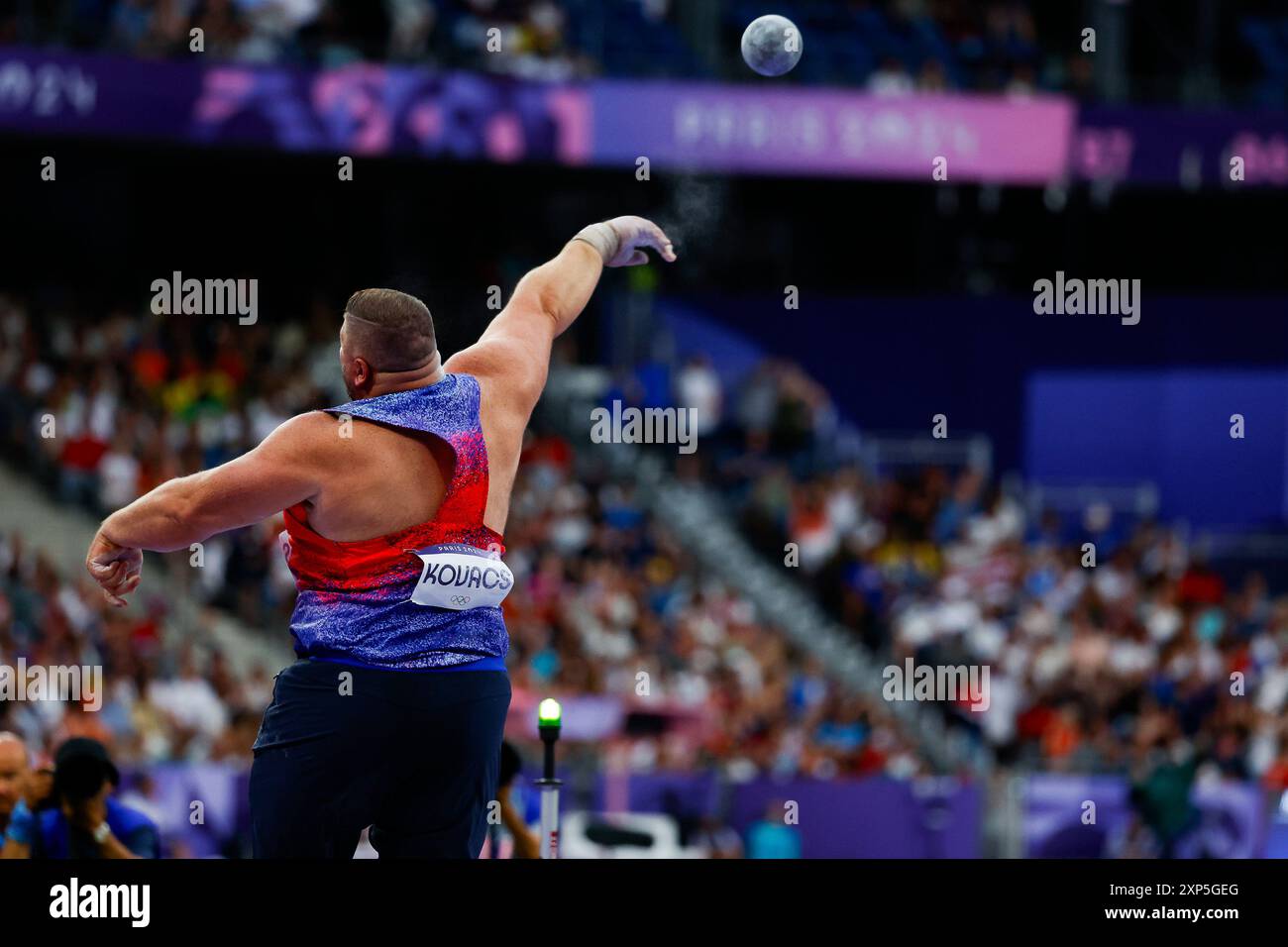 Paris, France. 03rd Aug, 2024. KOVACS Joe of USA, Athletics Men's Shot ...