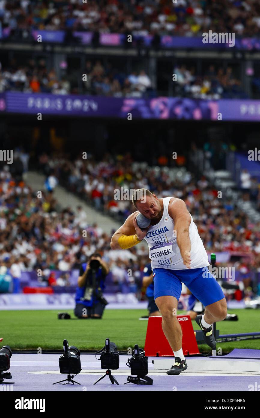 Paris, France. 3rd Aug 2024. STANEK Tomas of Tchequie Athletics Men's ...