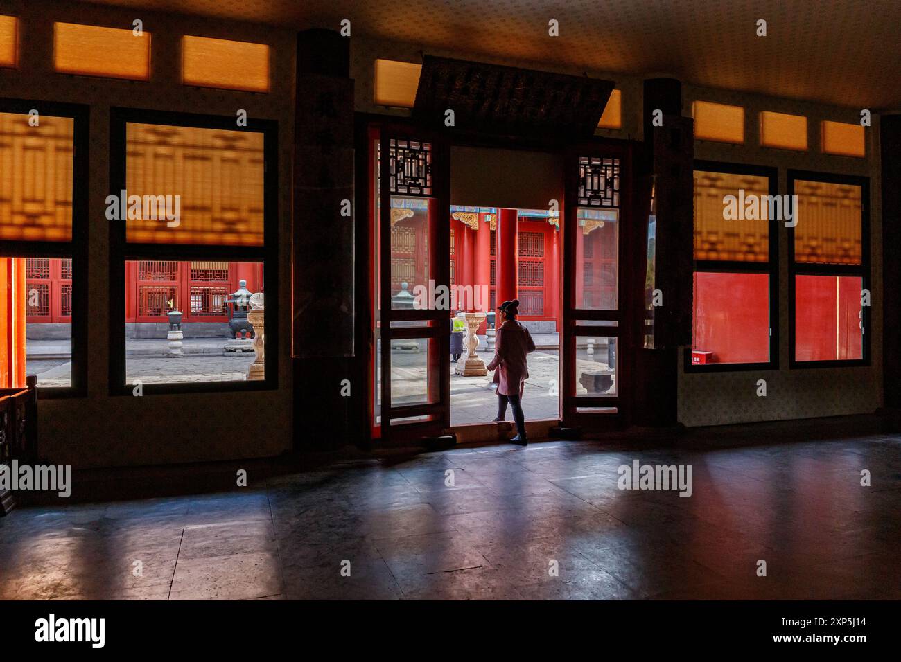 View from inside a building at the Forbidden city, Beijing, China ...