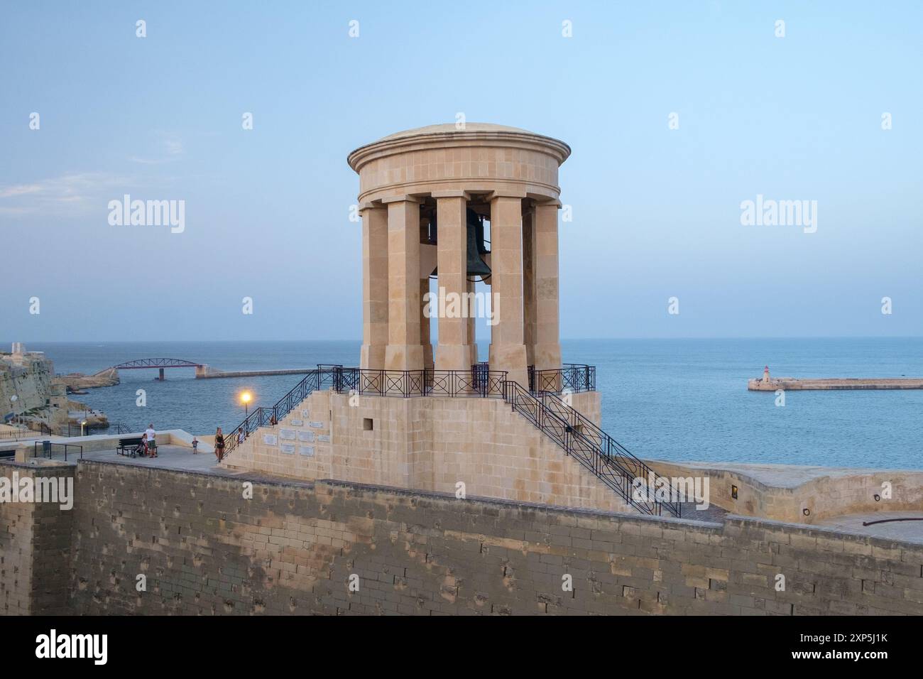 Siege Bell pavillion at the Siege Bell War Memorial commemorating ...