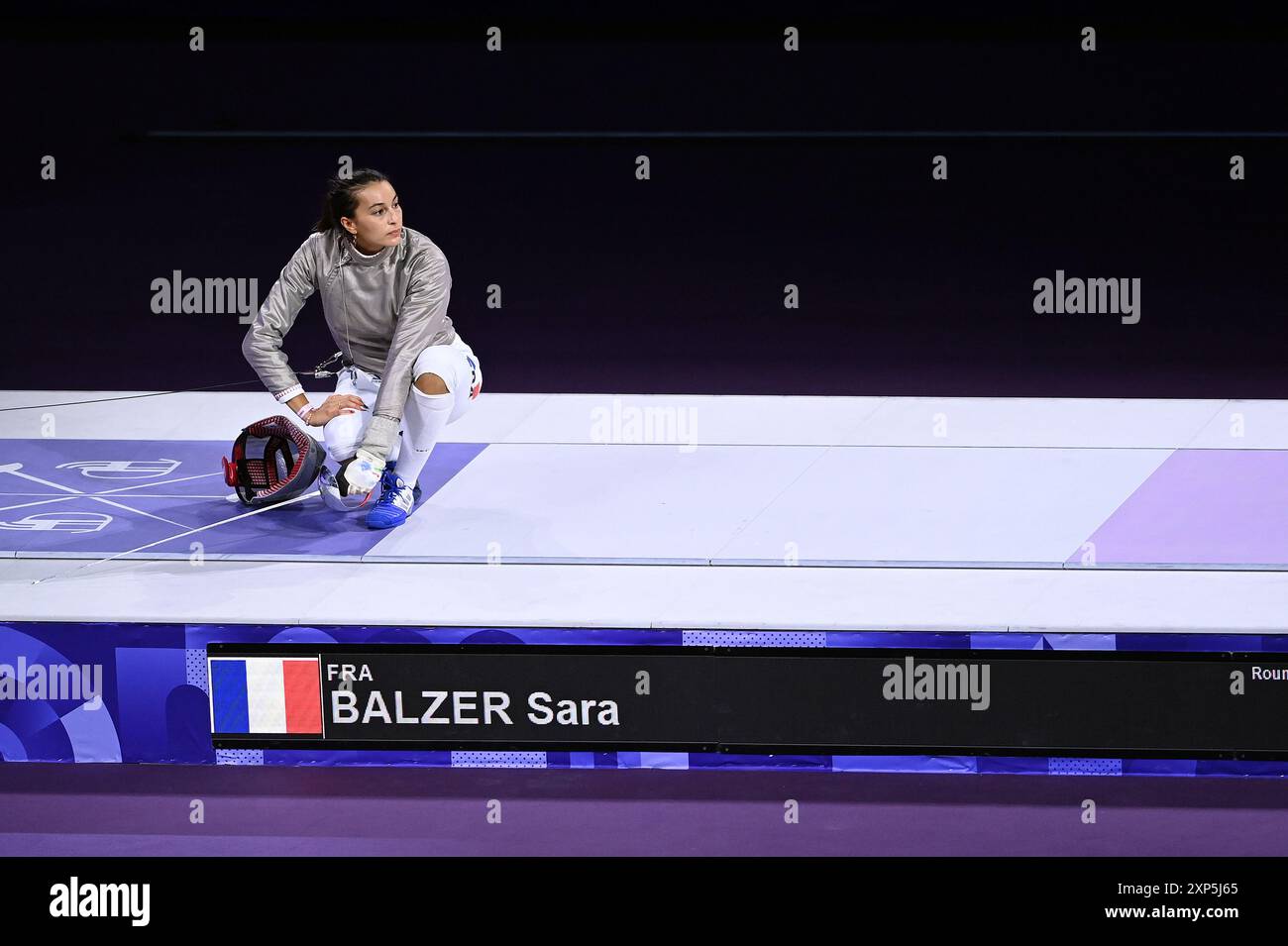 Paris, Fra. 03rd Aug, 2023. Sara Balzer of Team France looks on after ...