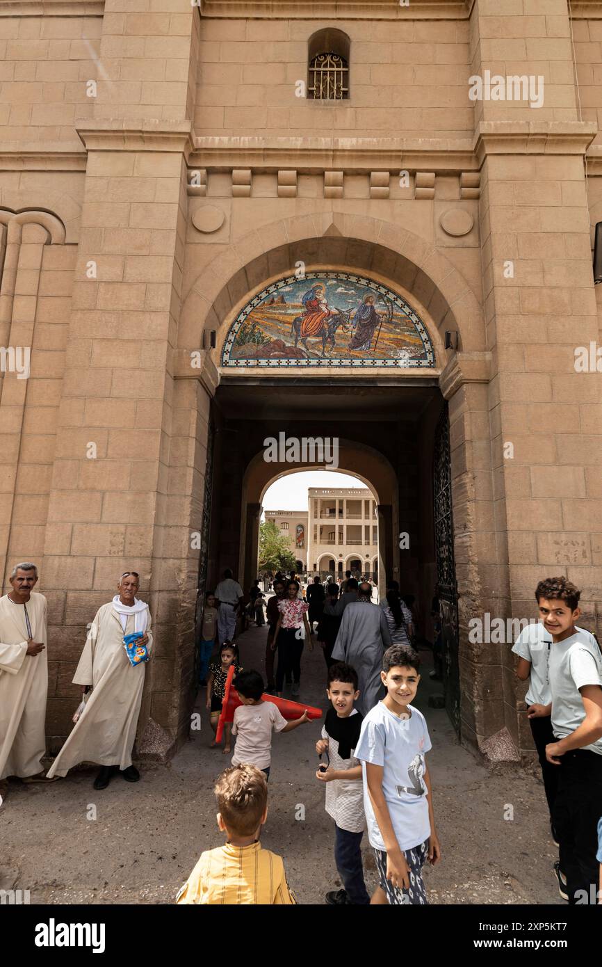 Al-Muharraq monastery, Holy Virgin Mary, Flight into Egypt, entrance ...