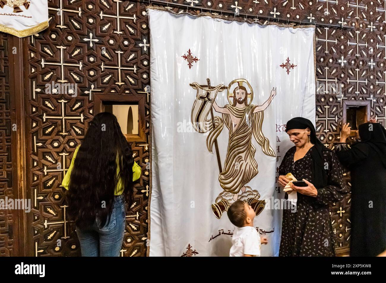 Al-Muharraq monastery, Holy Virgin Mary, Flight into Egypt, main chapel ...