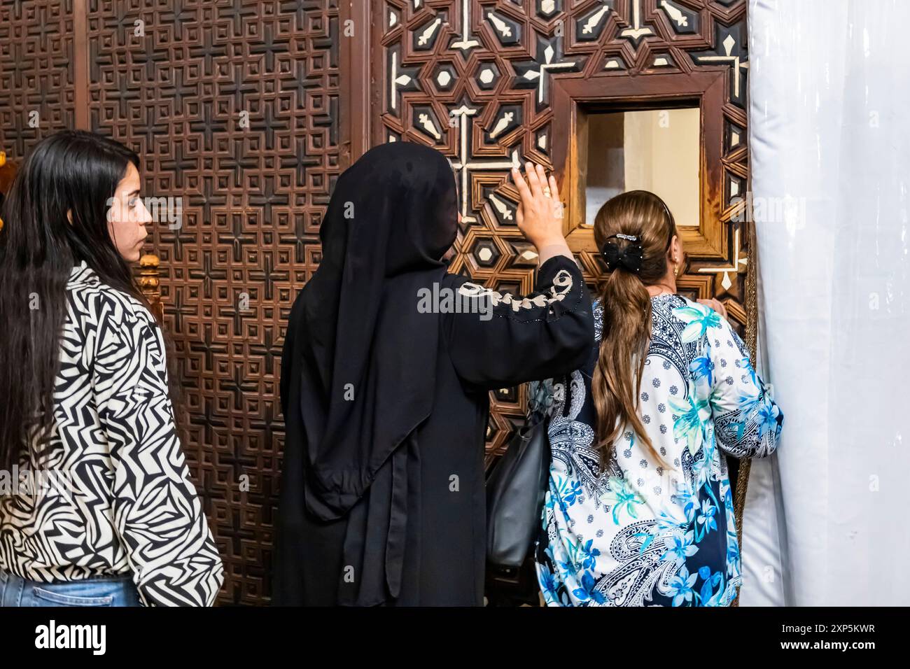 Al-Muharraq monastery, Holy Virgin Mary, Flight into Egypt, interior of ...