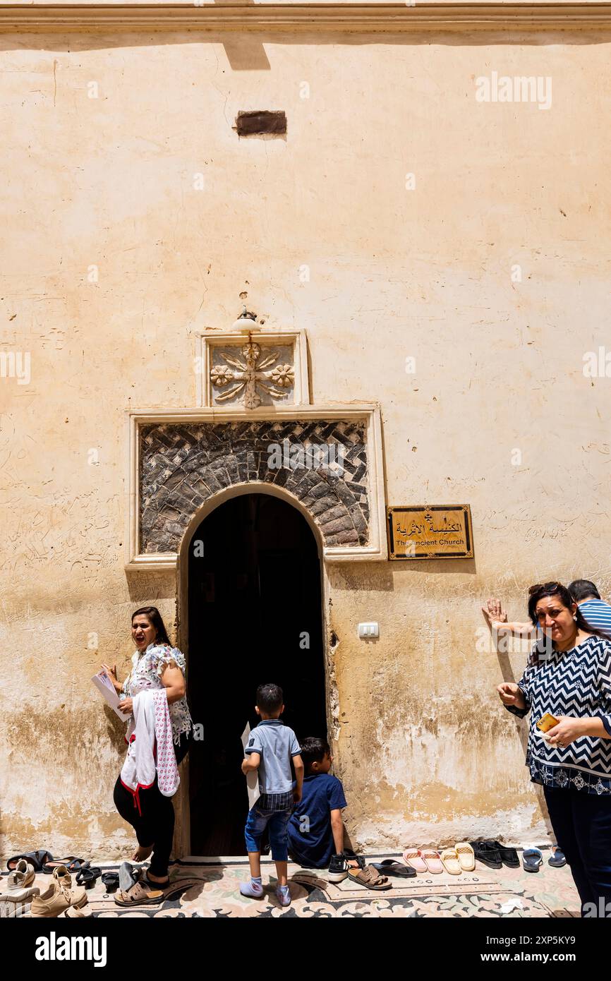 Al-Muharraq monastery, Holy Virgin Mary, Flight into Egypt, entrance of ...